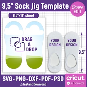 Sock Jig Template BUNDLE, Sock Jig Sublimation, Sock Insert Template ...