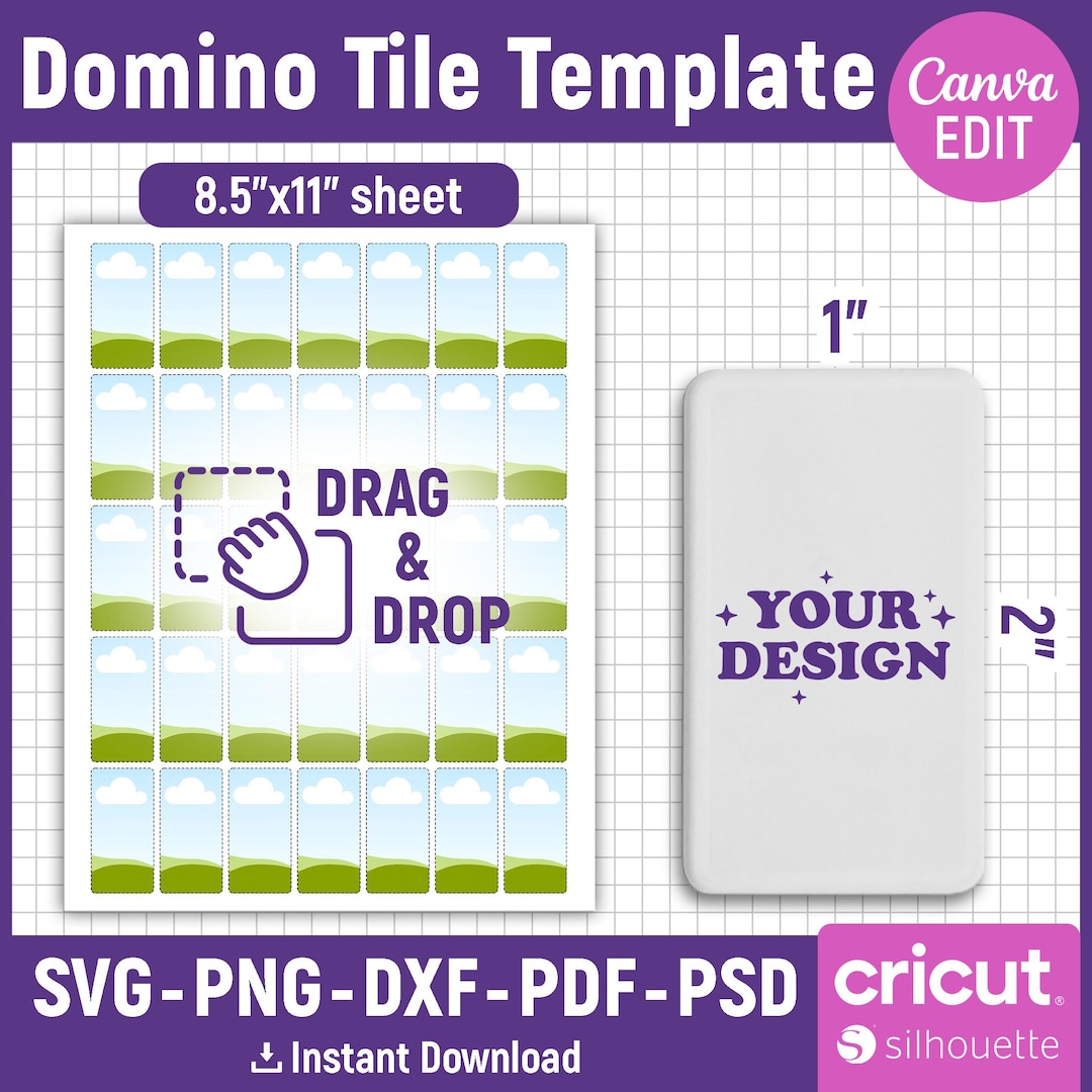 Domino Tile Template Svg, Round Corner Domino Tile Template, Domino ...