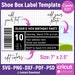 Shoe Box Label Template, Shoe Box Label Svg, Sneaker Box Label Template ...