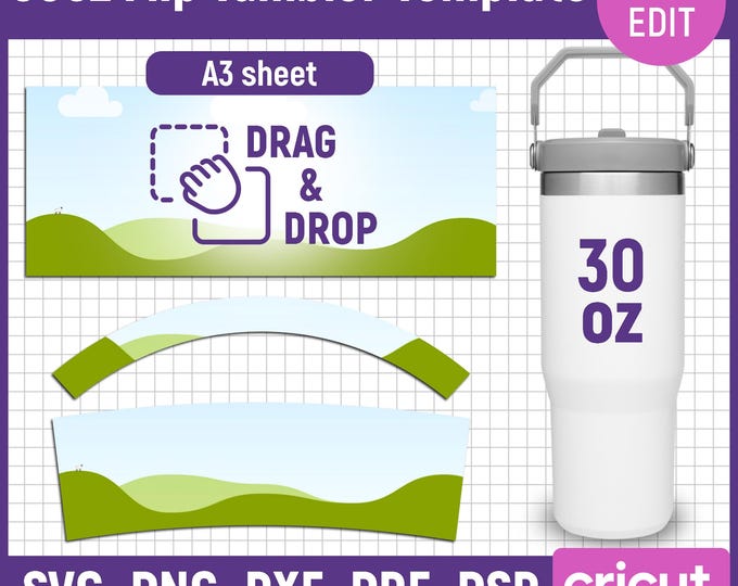 Tumbler Template Svg, 22oz Water Bottle Template, Sports Water Bottle ...