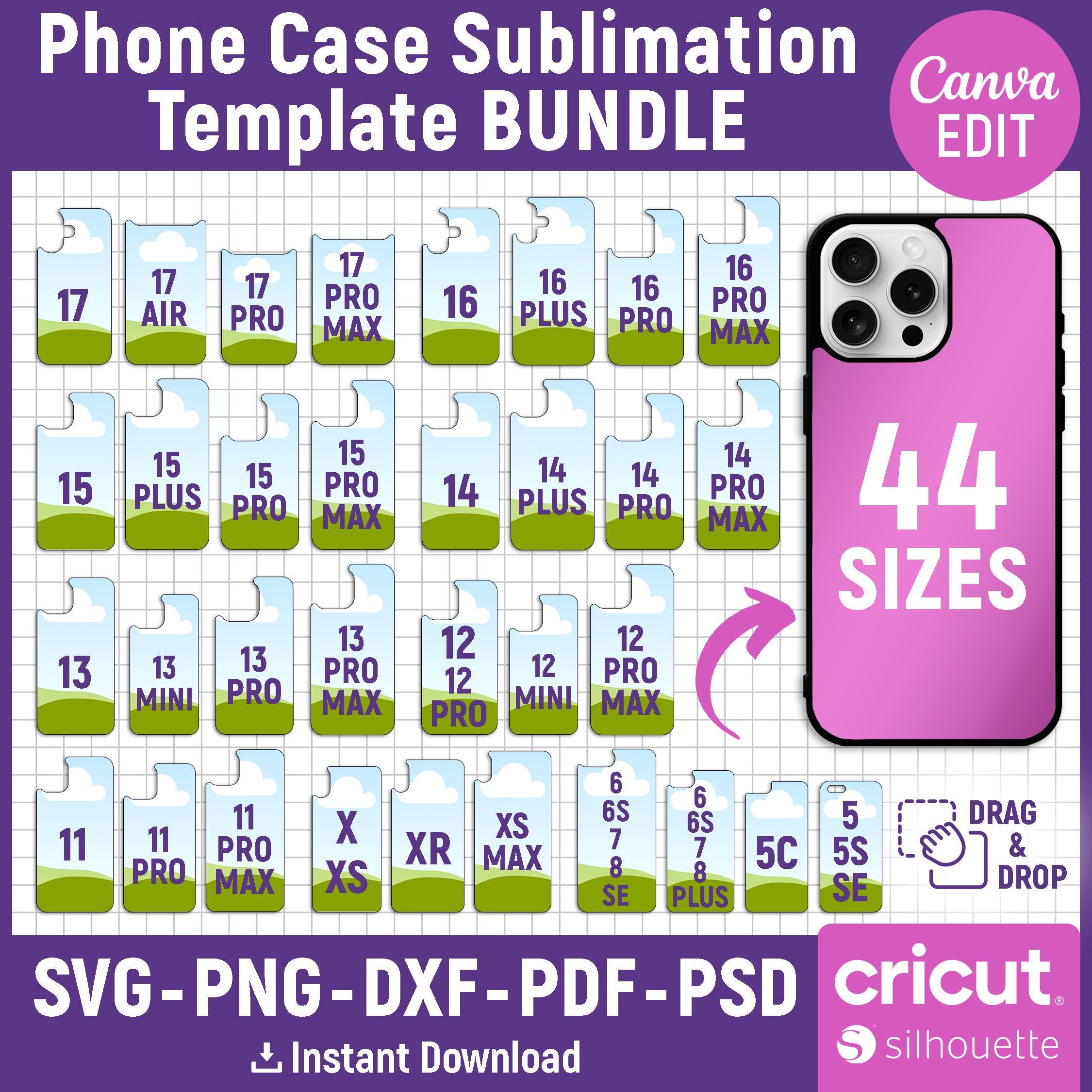 44 Phone Case Template BUNDLE, Phone Case Sublimation Template ...
