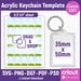 Acrylic Keychain Template, Rectangle Keychain Template Svg, Sublimation ...