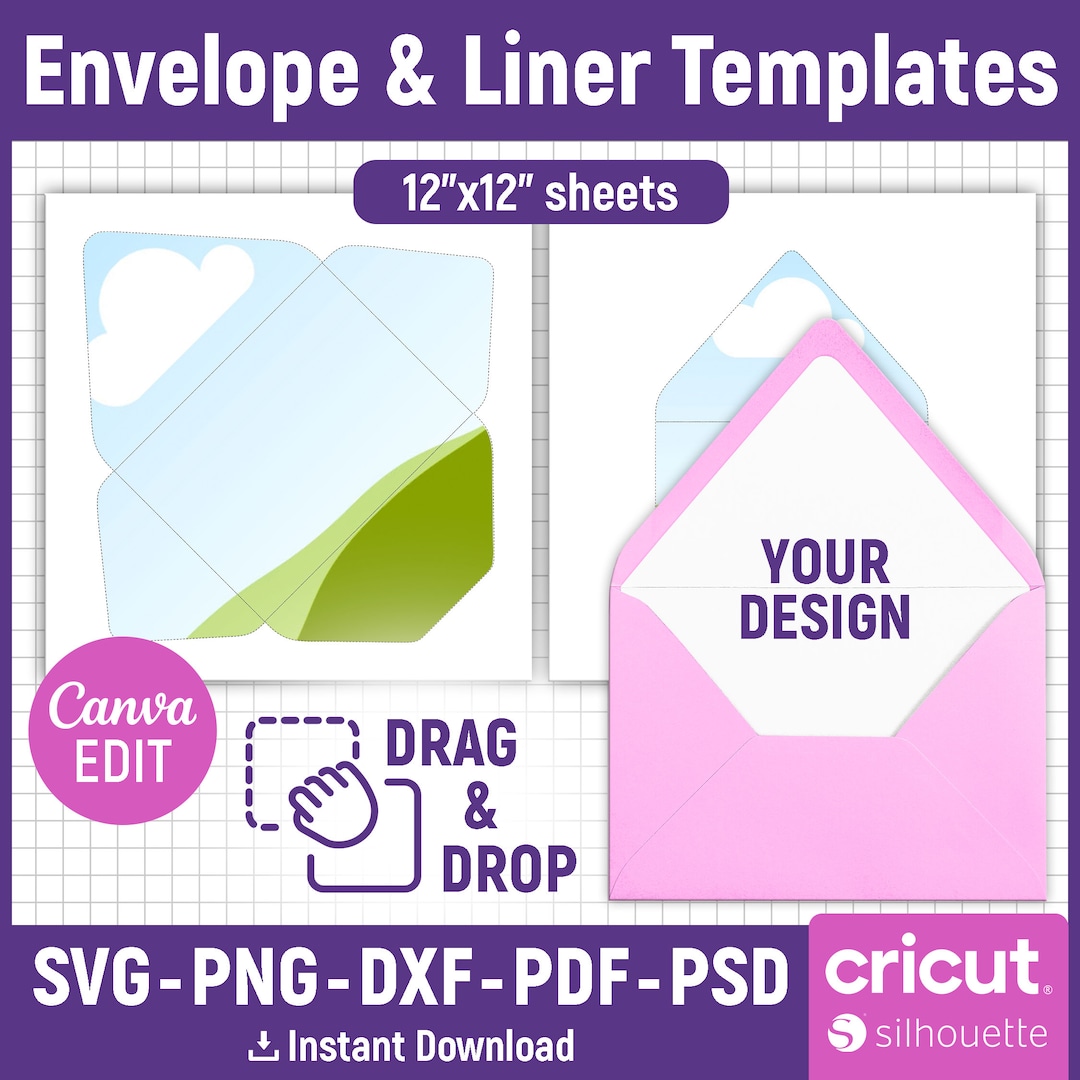 Envelope Template Svg, Envelope Liner Template, Wedding Envelope ...