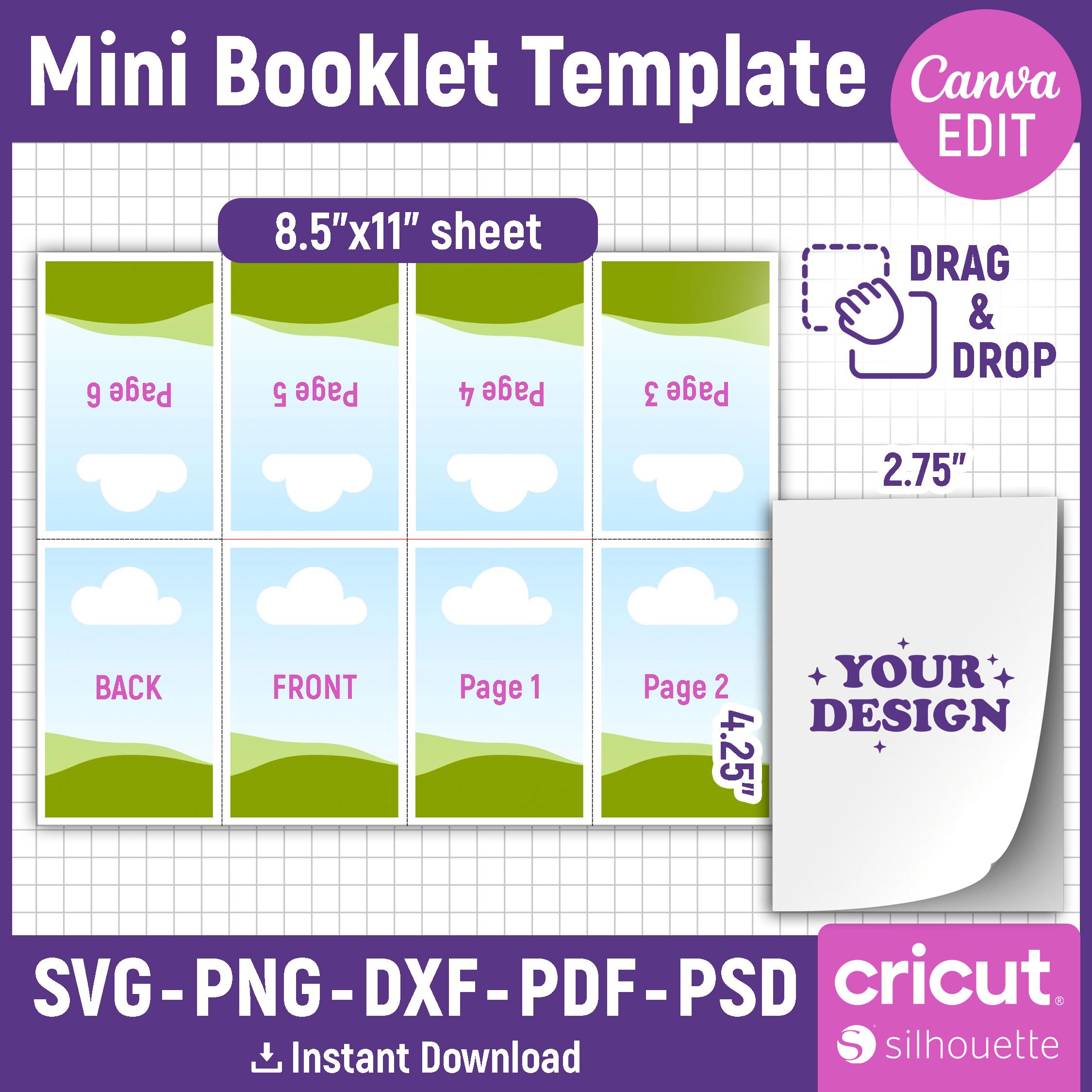 Booklet Template, Mini Coloring Book Template, Fold Book Template ...