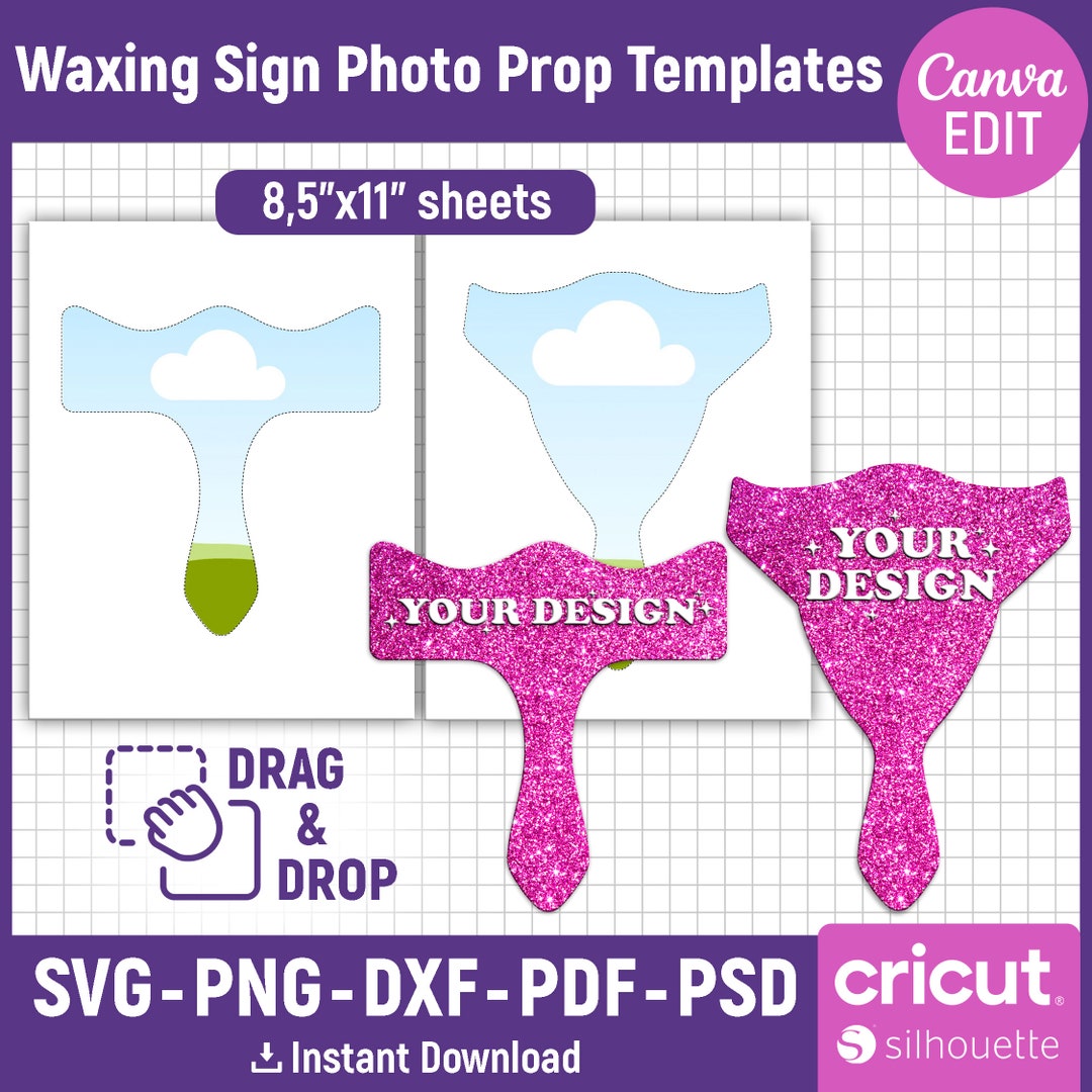 Waxing Sign Prop Template, Acrylic Waxing Blank, Salon Decor, Beauty ...