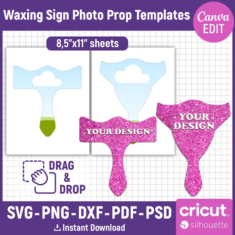 Waxing Sign Prop Template, Acrylic Waxing Blank, Salon Decor, Beauty ...