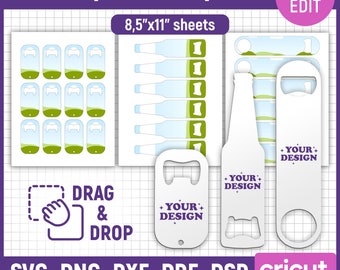 Bottle Opener Template Svg, Stainless Steel Bottle Opener, Beer Bottle Opener Sublimation ...