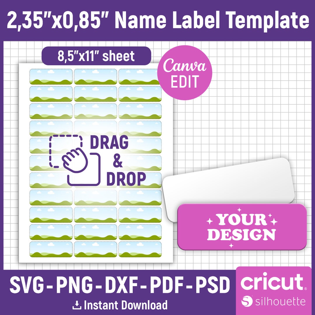 Name Labels Template, School Supply Labels Svg, School Label Template ...