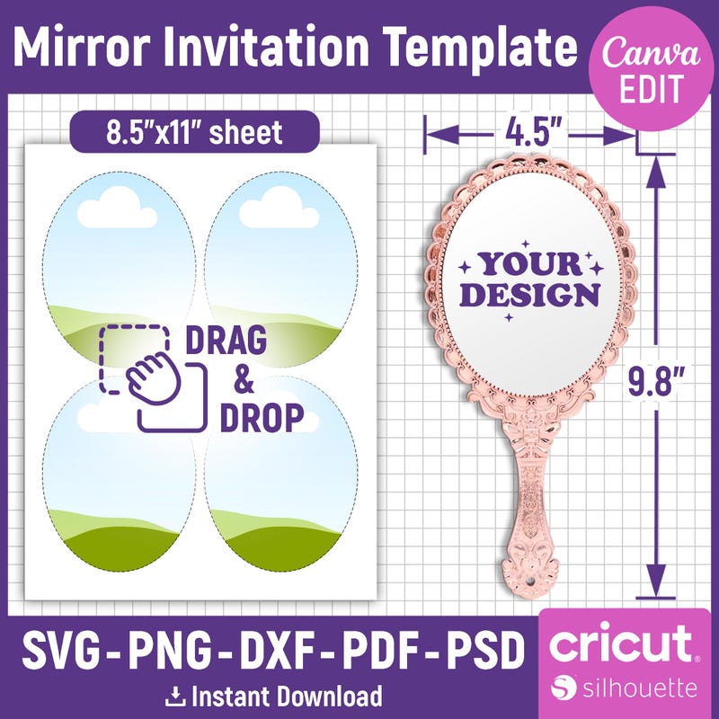 Mirror Invitation - Etsy