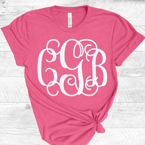 Monogram Tee - Etsy
