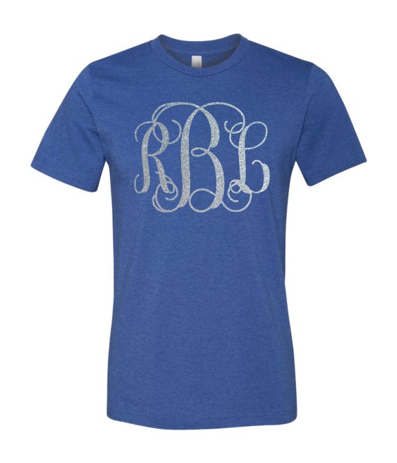 Glitter Monogram Shirt Custom Monogram Shirt Monogrammed - Etsy