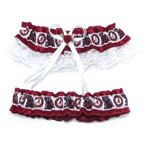Garter Set Alabama Roll Tide Keepsake and Tosser Themed Weddings - Etsy