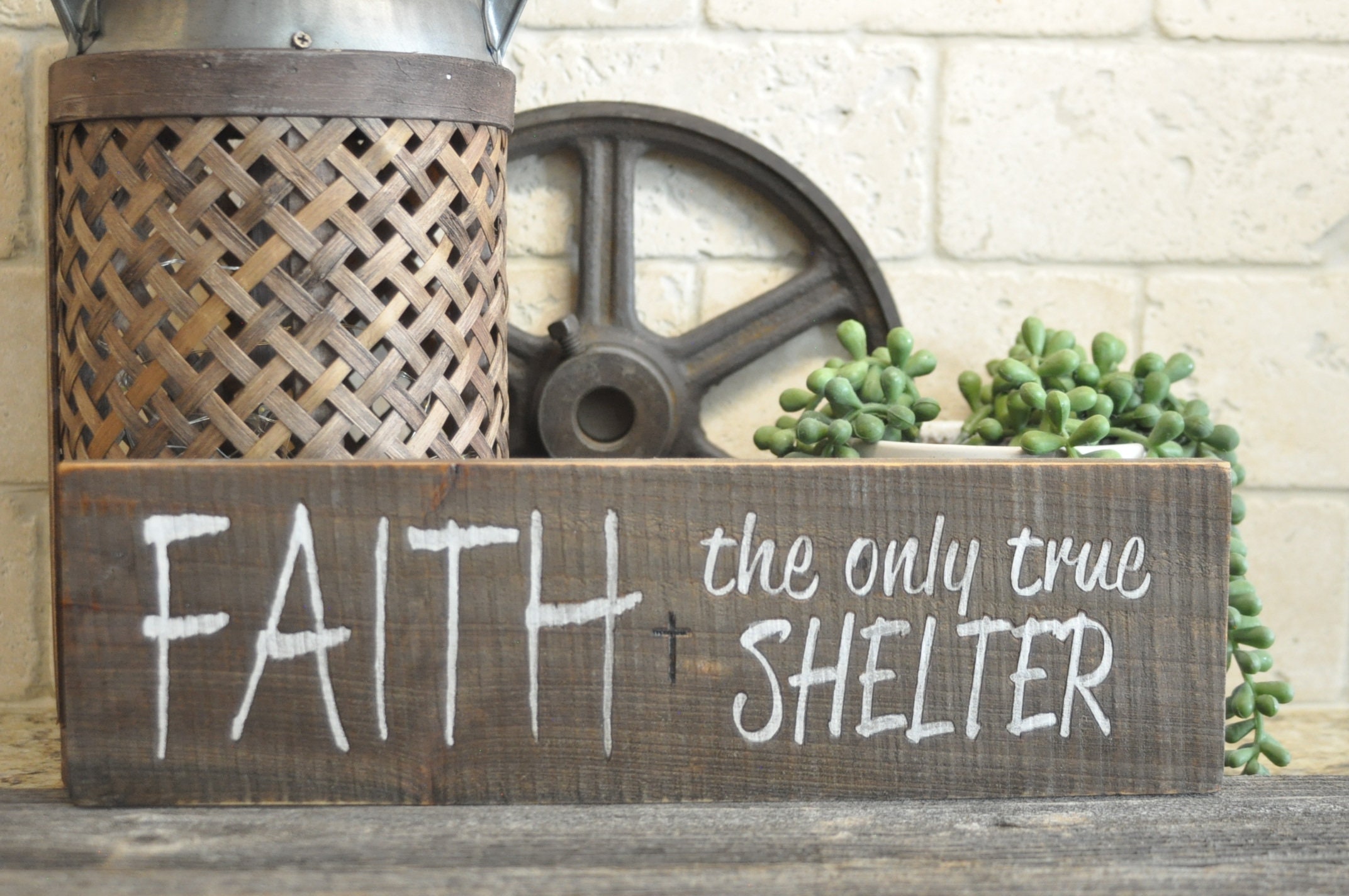 Rustic Wood Shelf Sitter / Sign (12" X 3.5" X .5") - Etsy
