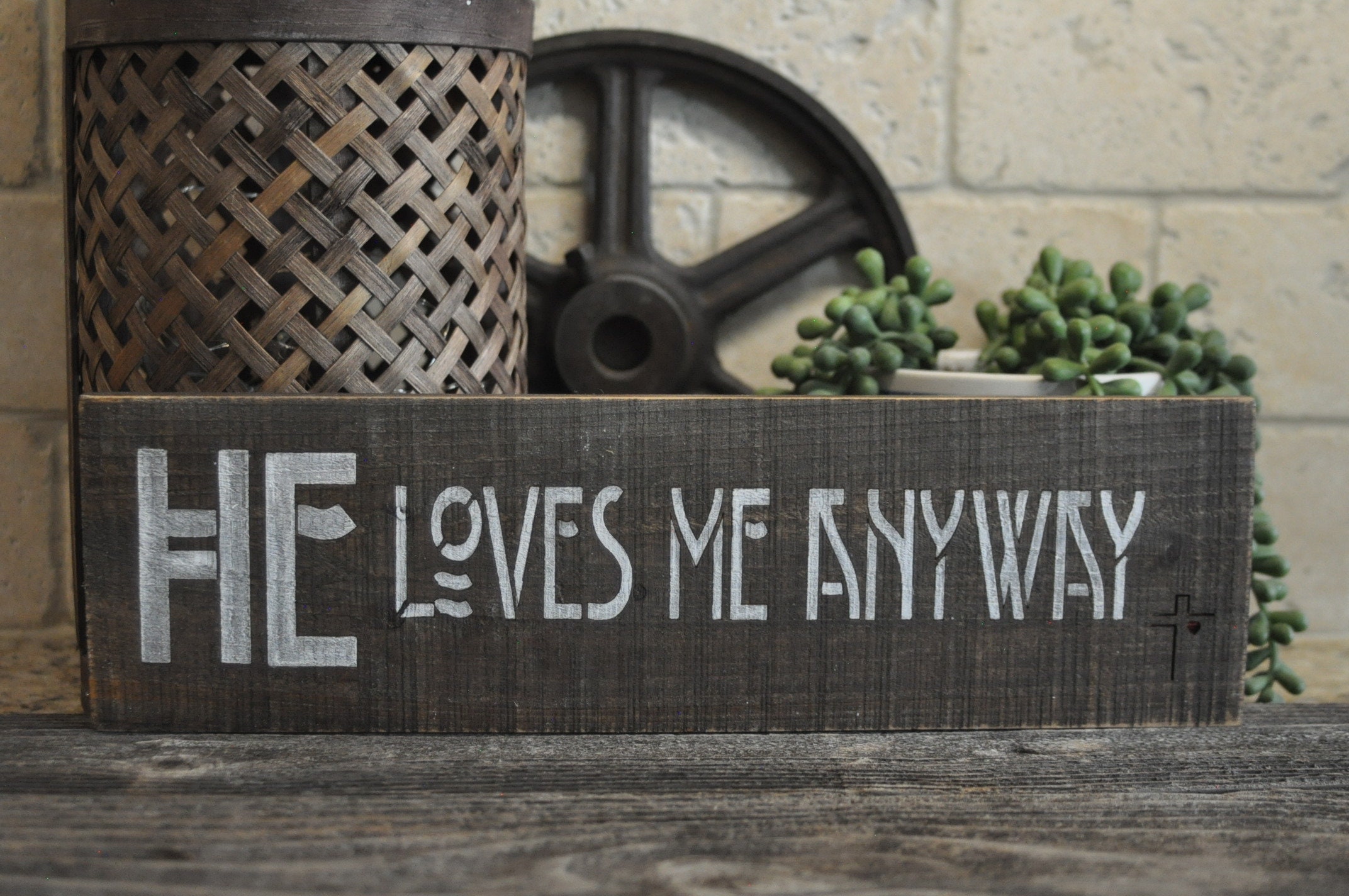 Rustic Wood Shelf Sitter / Sign (12" X 3.5" X .5") - Etsy