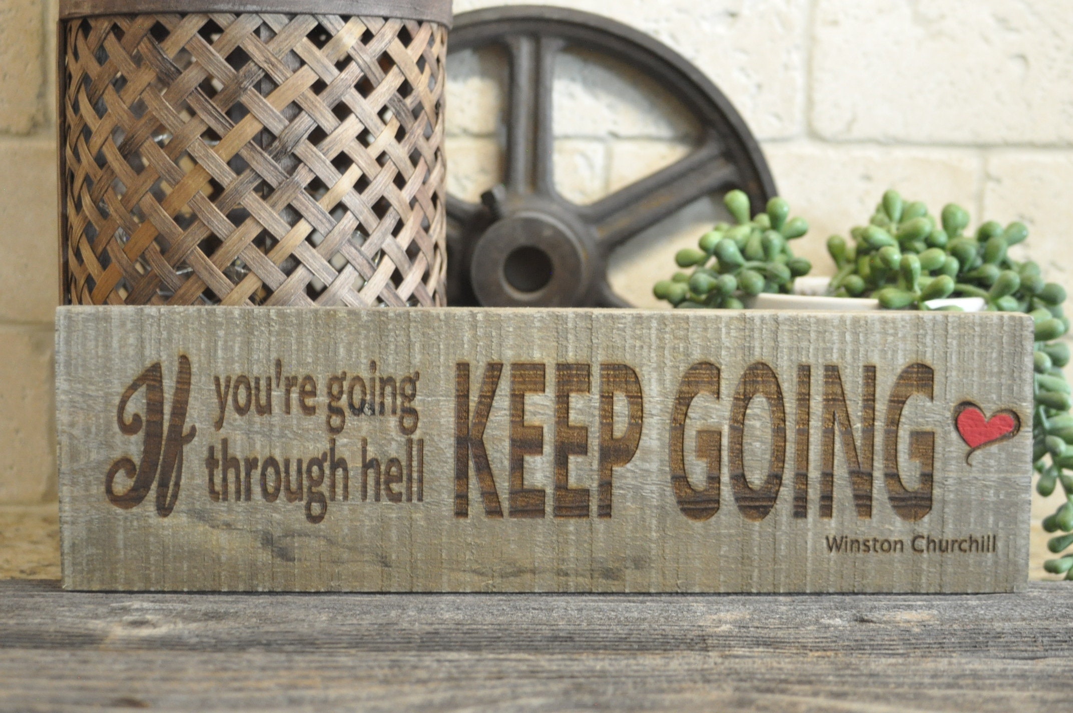 Rustic Wood Shelf Sitter / Sign (12" X 3.5" X .5") - Etsy