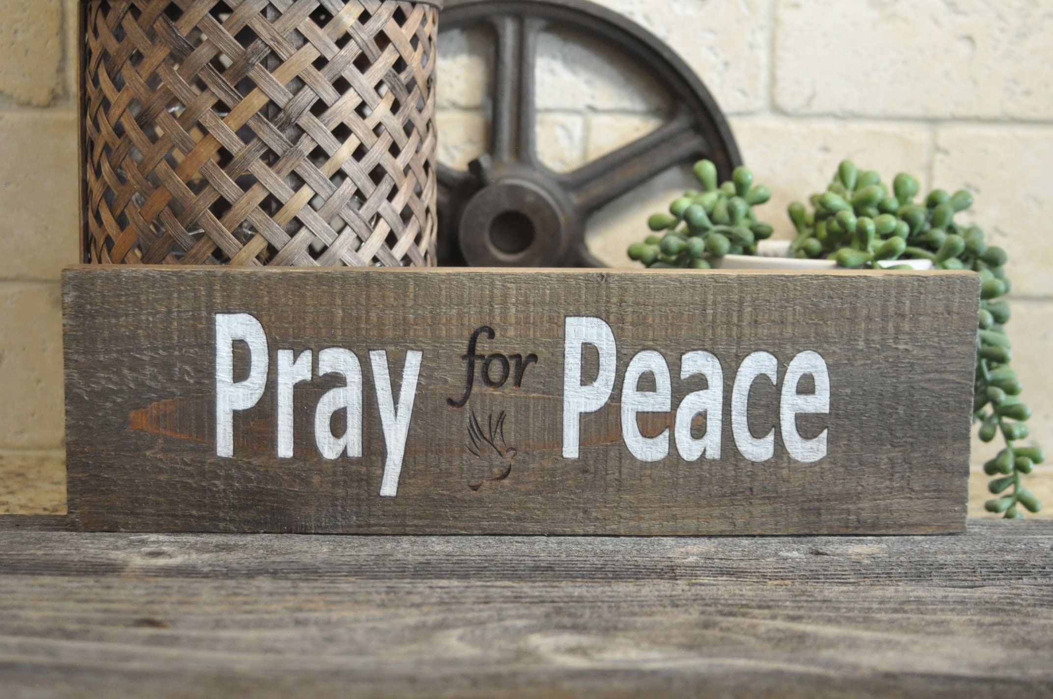 Rustic Wood Shelf Sitter / Sign 12 X 3.5 X .5 - Etsy