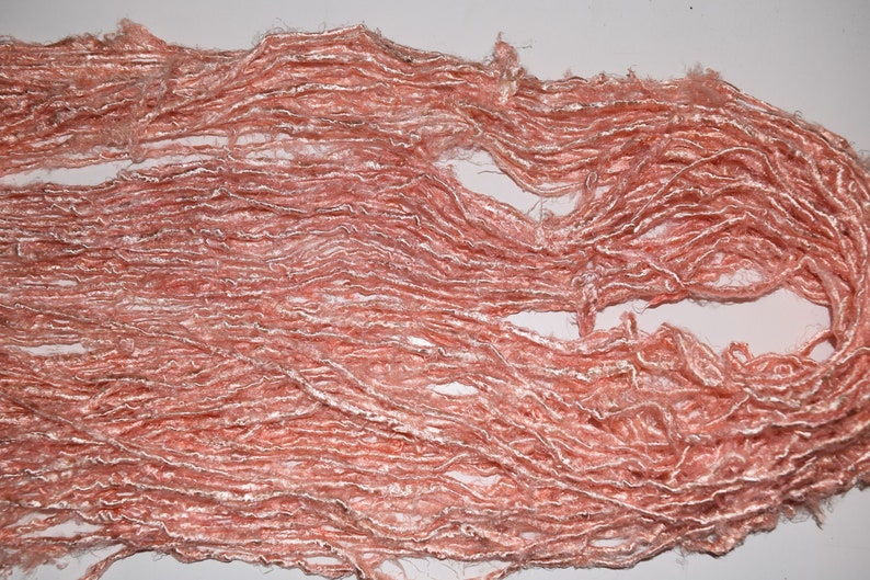 100 Gr Vegan Banana Silk Yarn Banana Silk Weaving Yarn Peach - Etsy