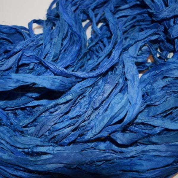 Blue Silk Ribbon - Etsy