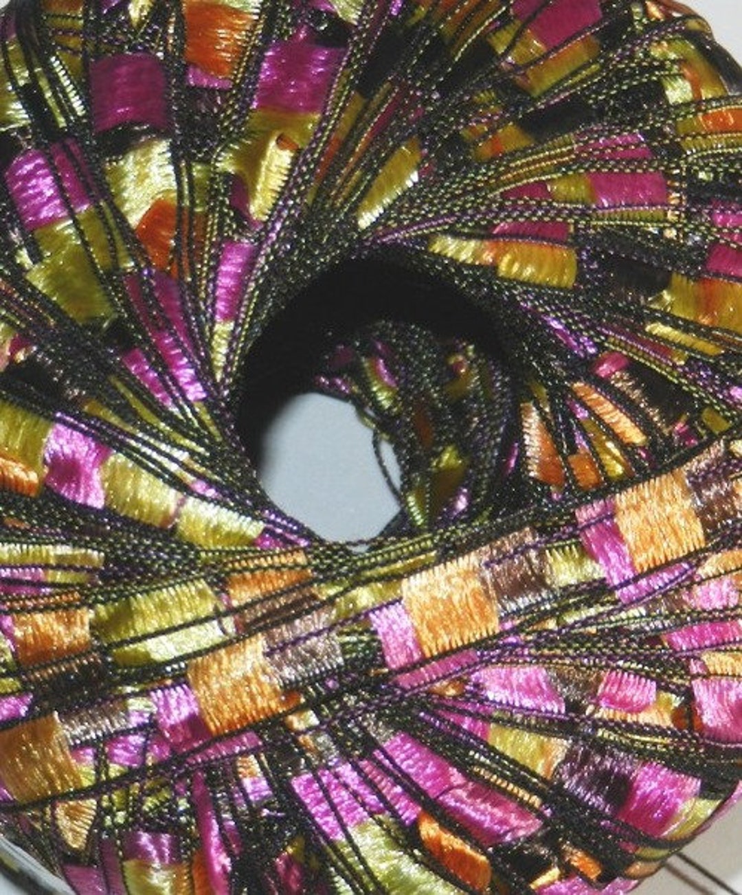 Rose Gold Ladder Yarn: 20 Yards Shiny Multi-shade - Etsy