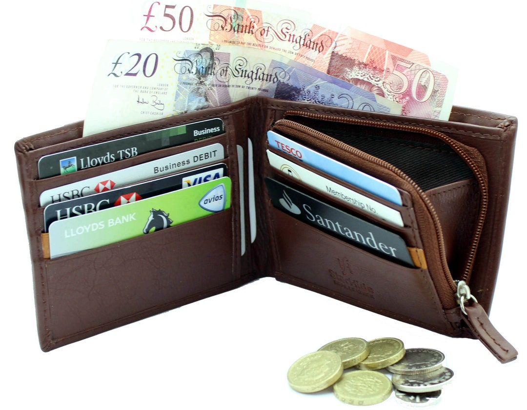 Mens Handmade RFID Blocking Soft Real Leather Wallet Credit - Etsy UK