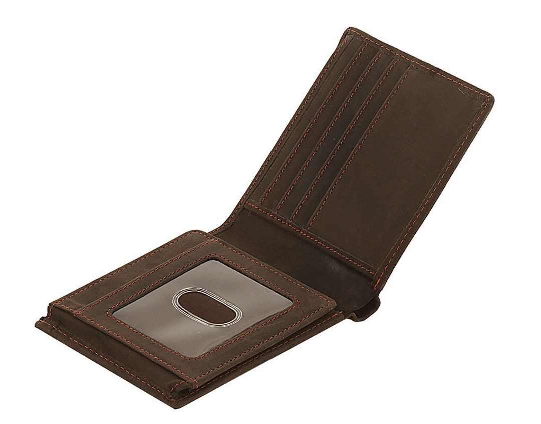 Woodbridge RFID BLOCKING Real Distressed Hunter Leather Wallet - Etsy UK