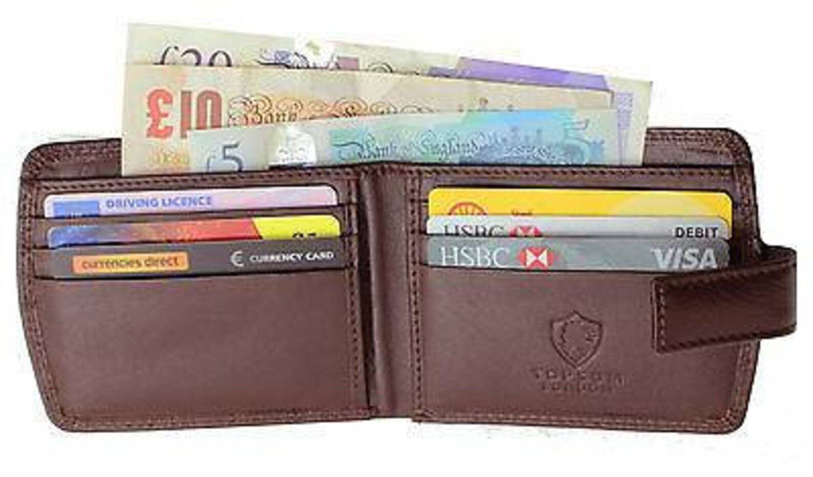 Mens Brown Genuine Leather Wallet With Side Coin Pocket RFID - Etsy UK