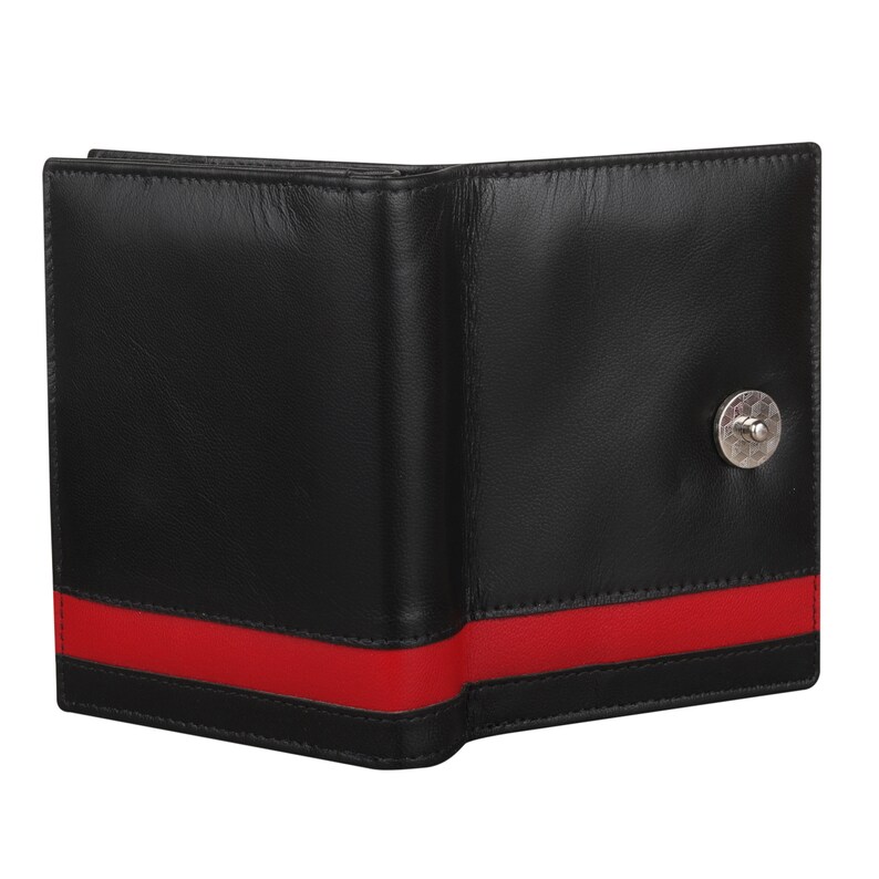 Starhide Black & Red RFID Blocking Wallet Side Zip Around - Etsy UK