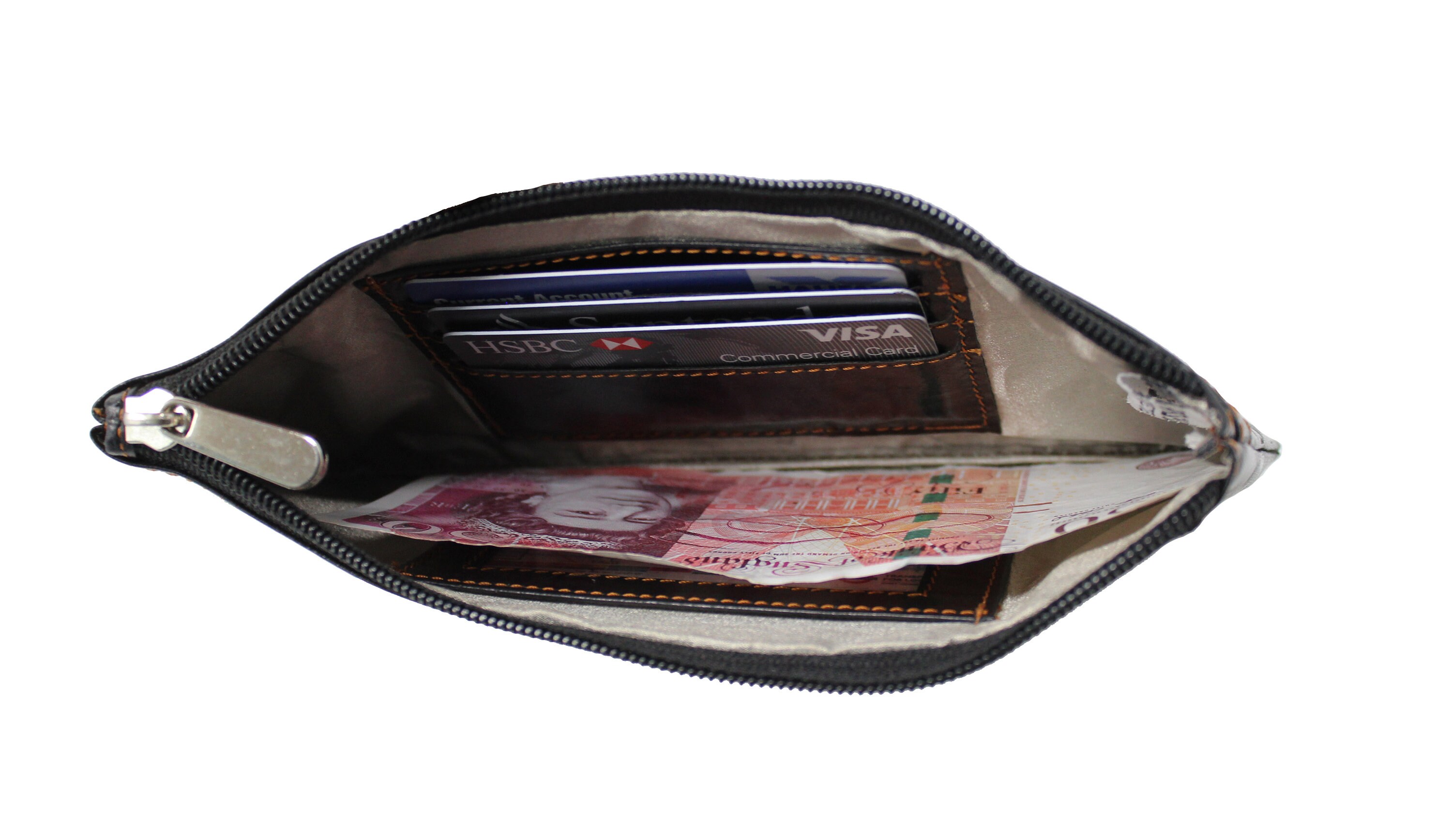 Women s RFID Blocking Slim Money Pouch Genuine Leather Credit | Etsy