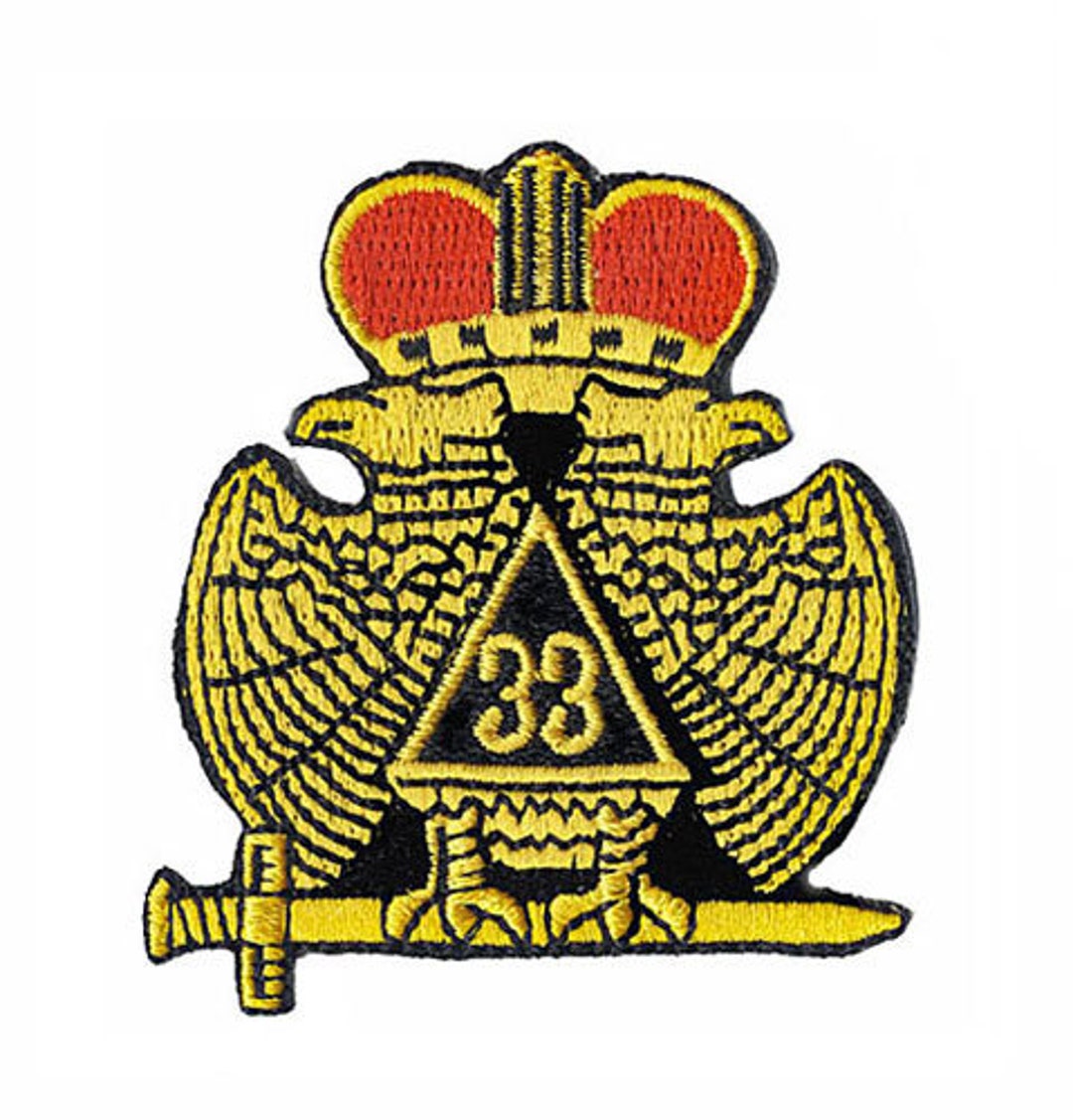 33rd DEGREE Large SCOTTISH RITE Iron on Patch Embroidered Logo Use on ...