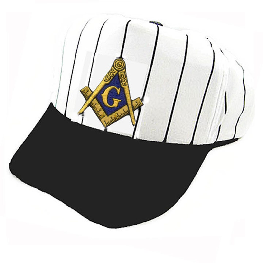 MASONIC HAT on Uniform Stripe/black Brim Adjustable 20 Embroidered ...