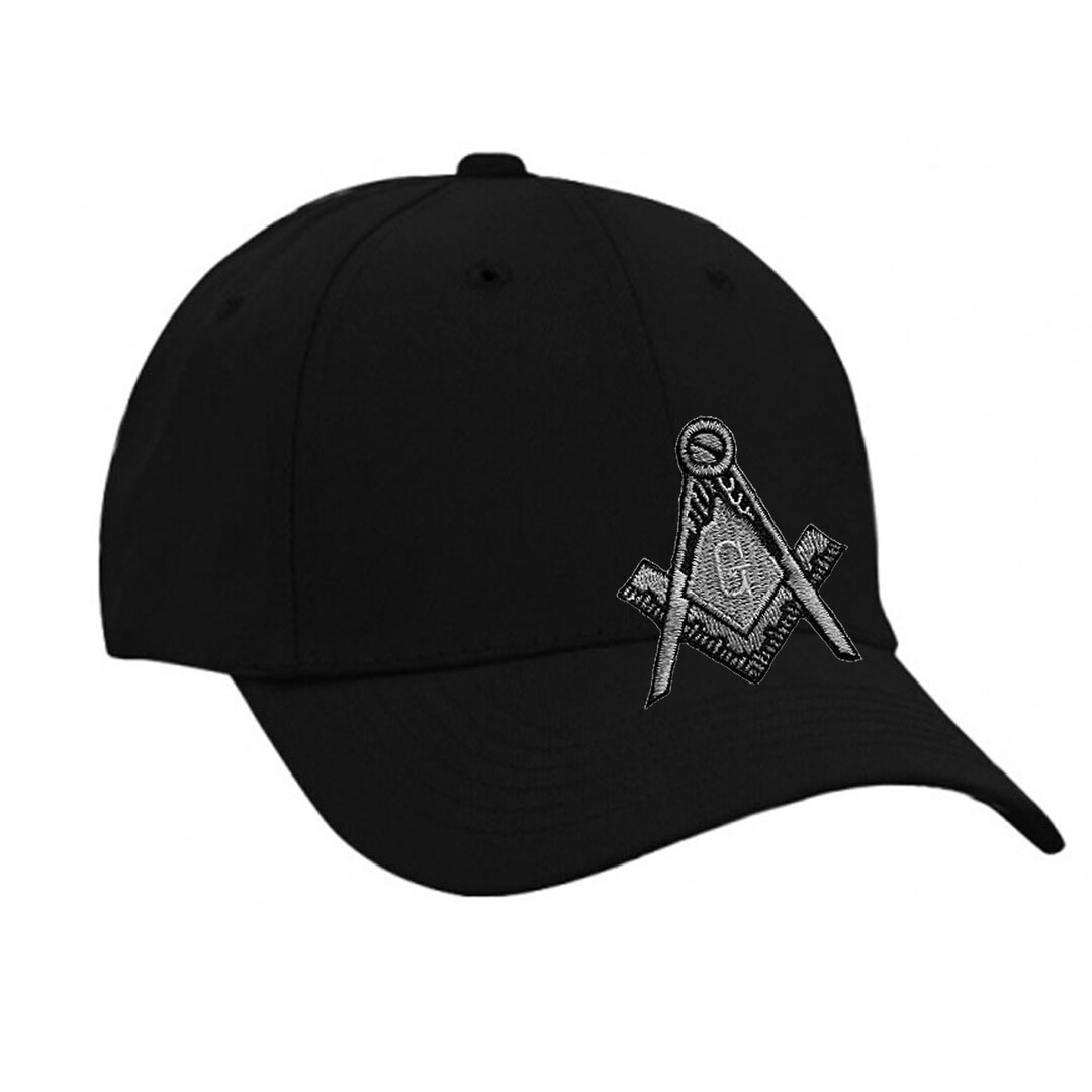 MASONIC HAT With Silver Logo Available in Black..navy..camo Cloth ...