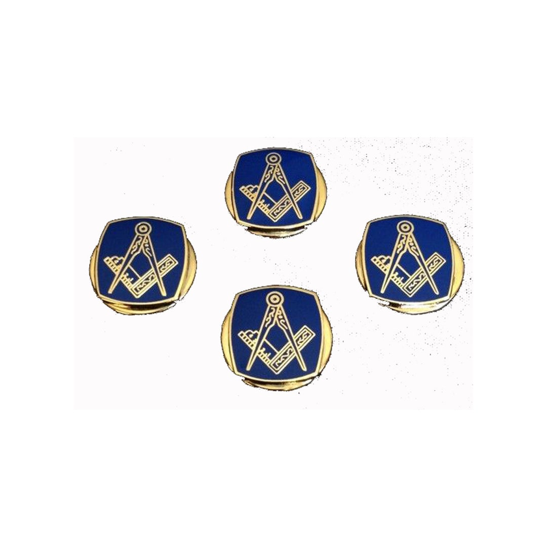 SALE MASONIC Button Covers Set of 4 Black Background With Gold Square ...