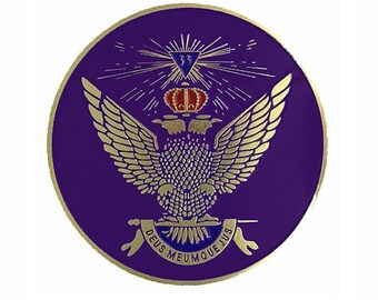 33rd Degree Scottish Rite Wings Down purple Car Auto Emblem - Etsy