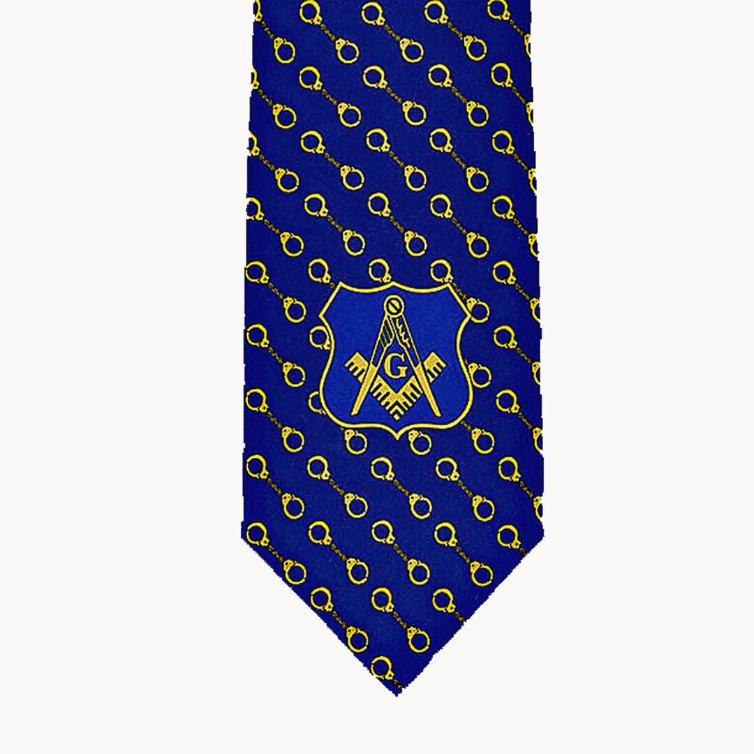 MASONIC POLICE Tie SALE Blue With Gold Masonic Police Logo Originally ...
