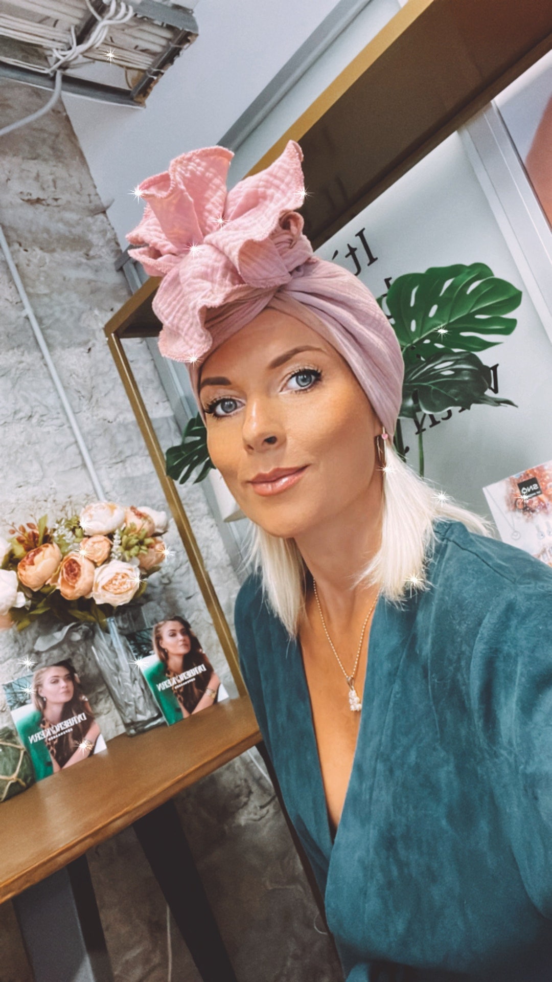 Old Pink Muslin Turban for Women – Fashionable Hijab Hat, Summer Head ...