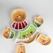 6 Piece Gingerbread Man Party Tray - Etsy