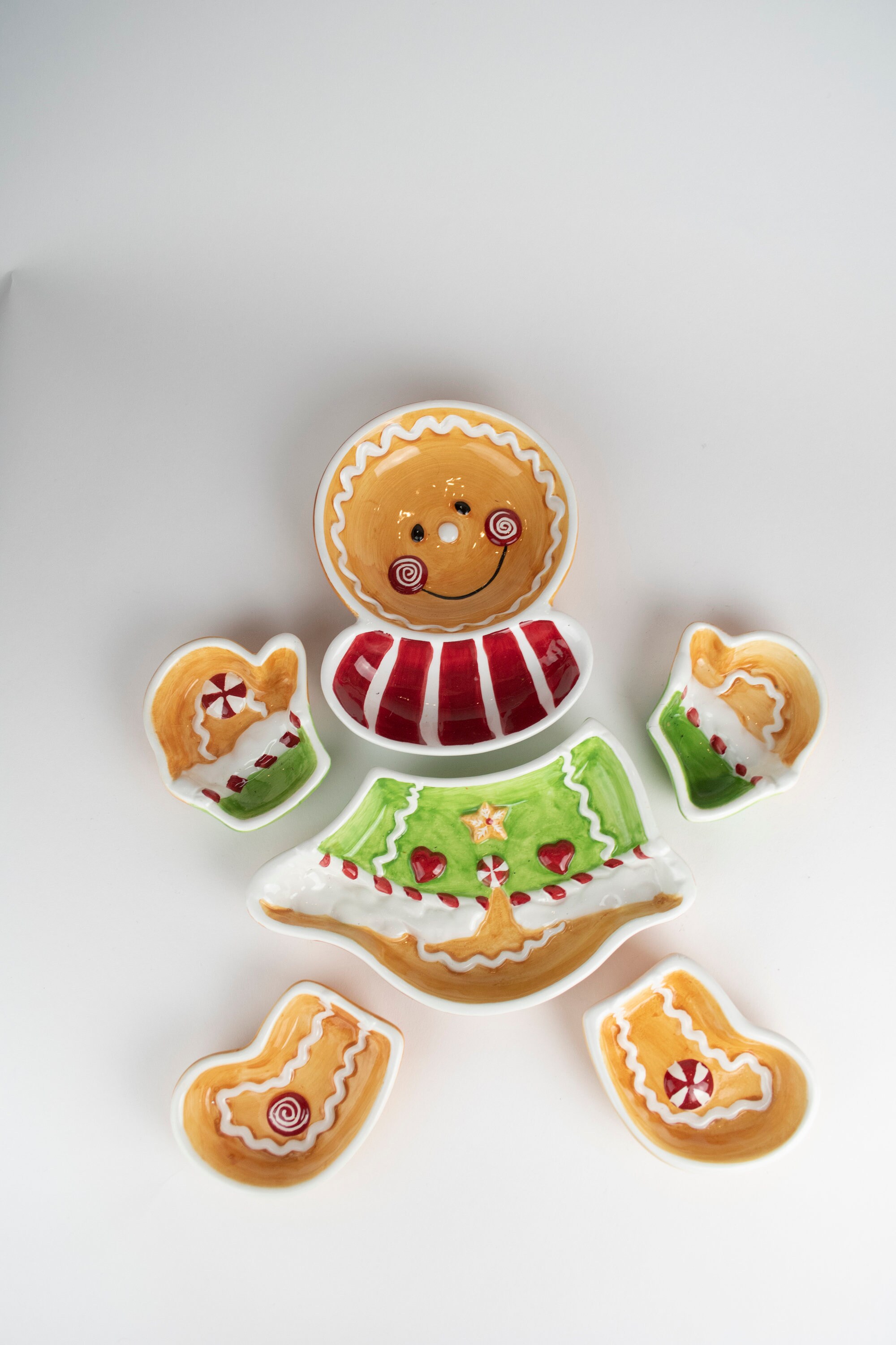 6 Piece Gingerbread Man Party Tray - Etsy