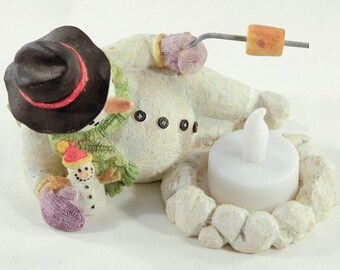 Snowman Tea Light | Etsy