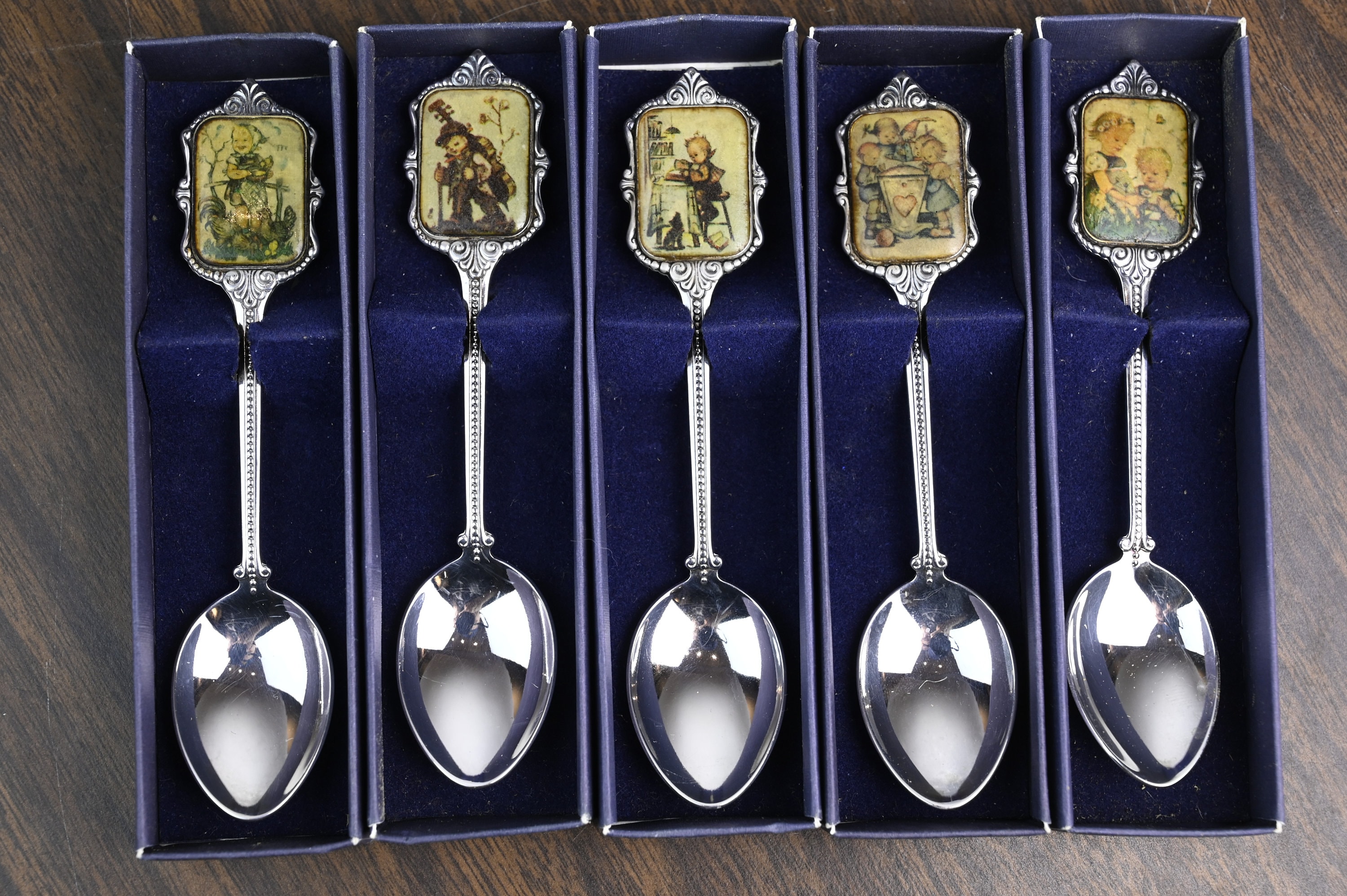 5 Limited Edition Hummel Spoons in Original Cases - Etsy