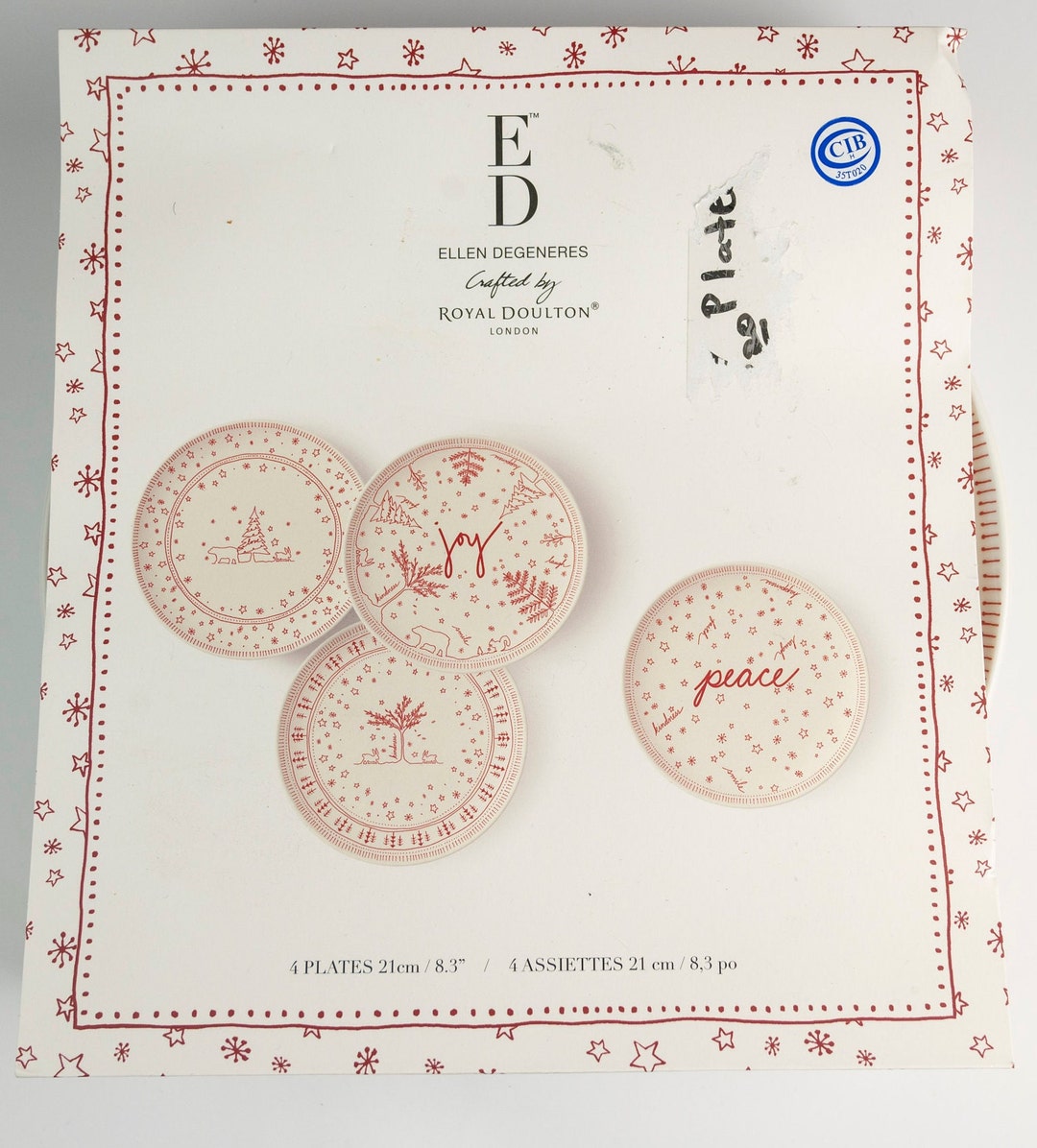 Set of Four Ellen Degeneres Holiday Plates 8.3inches - Etsy