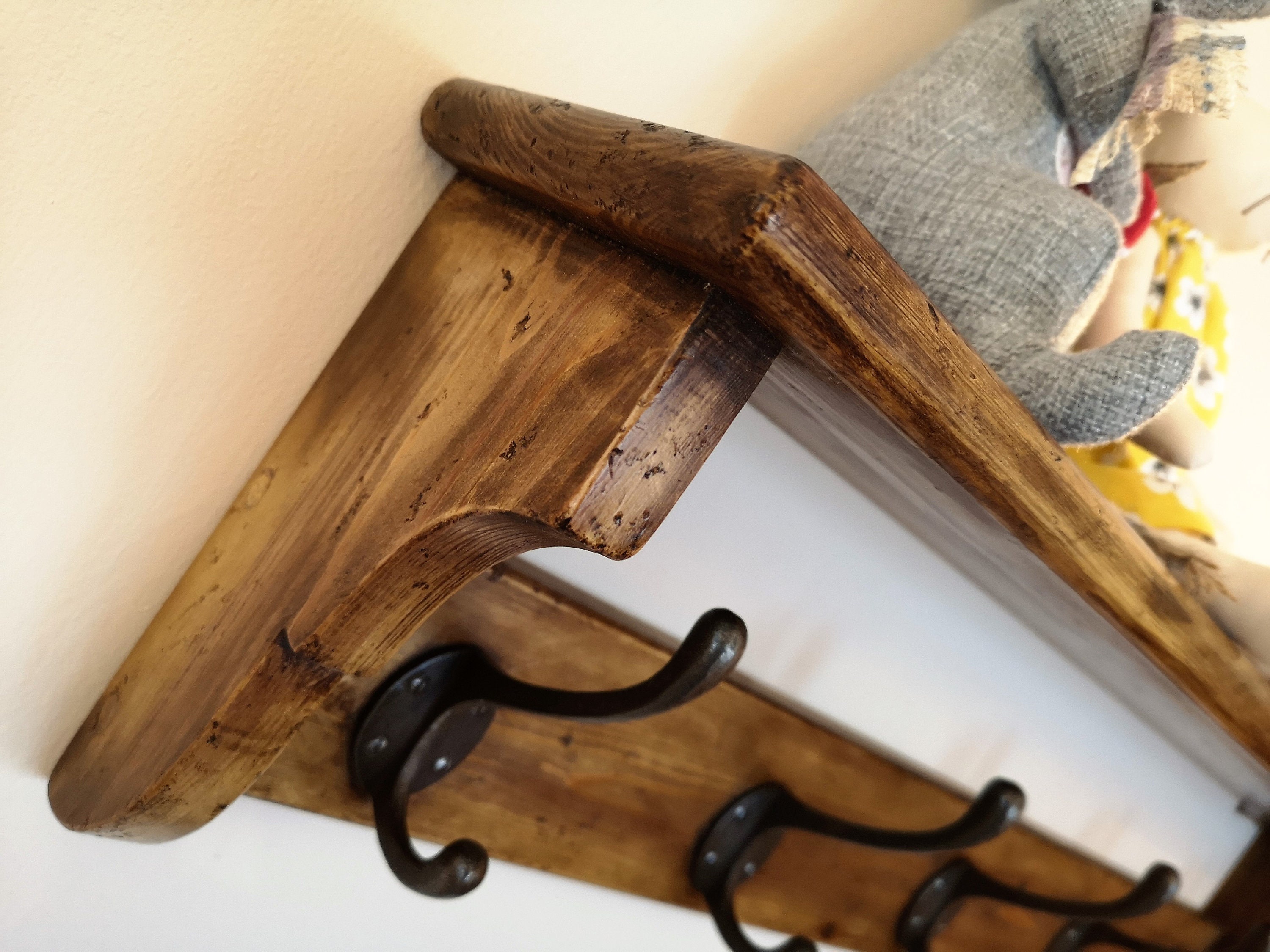 Victorian Pine Coat Rack 5 Hook X 33 - Etsy UK