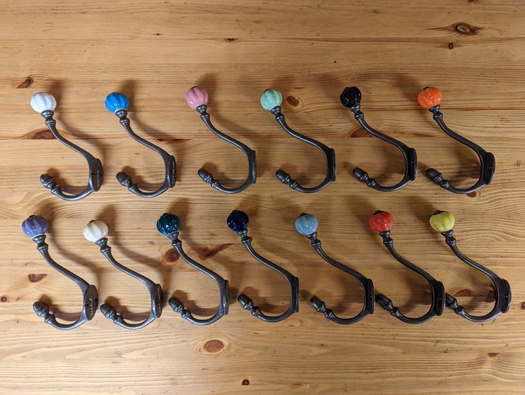 Vintage Industrial Style Coat Hooks (victorian Period Cast Iron Metal ...