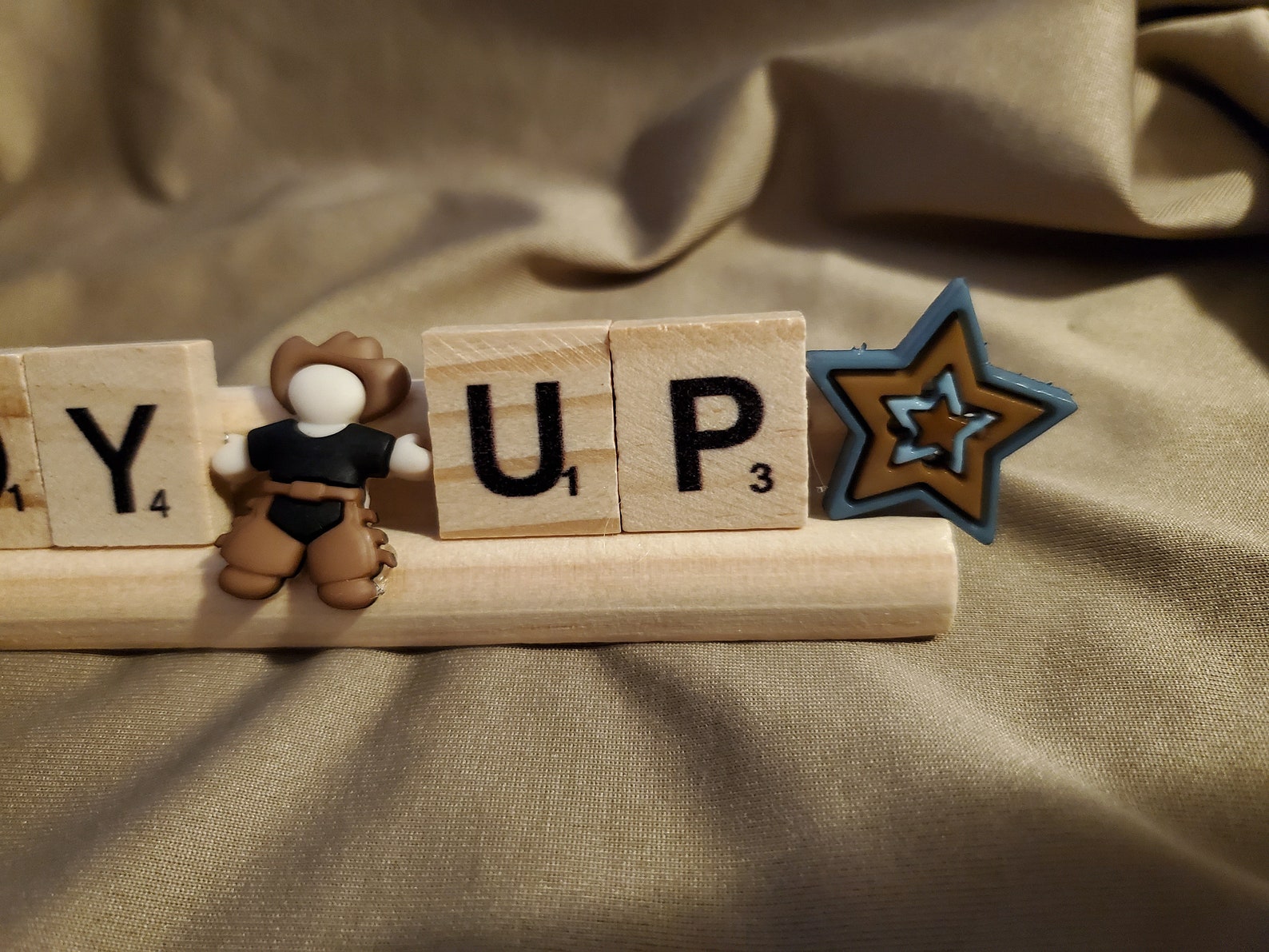 Cowboy up Scrabble Desk Sign - Etsy