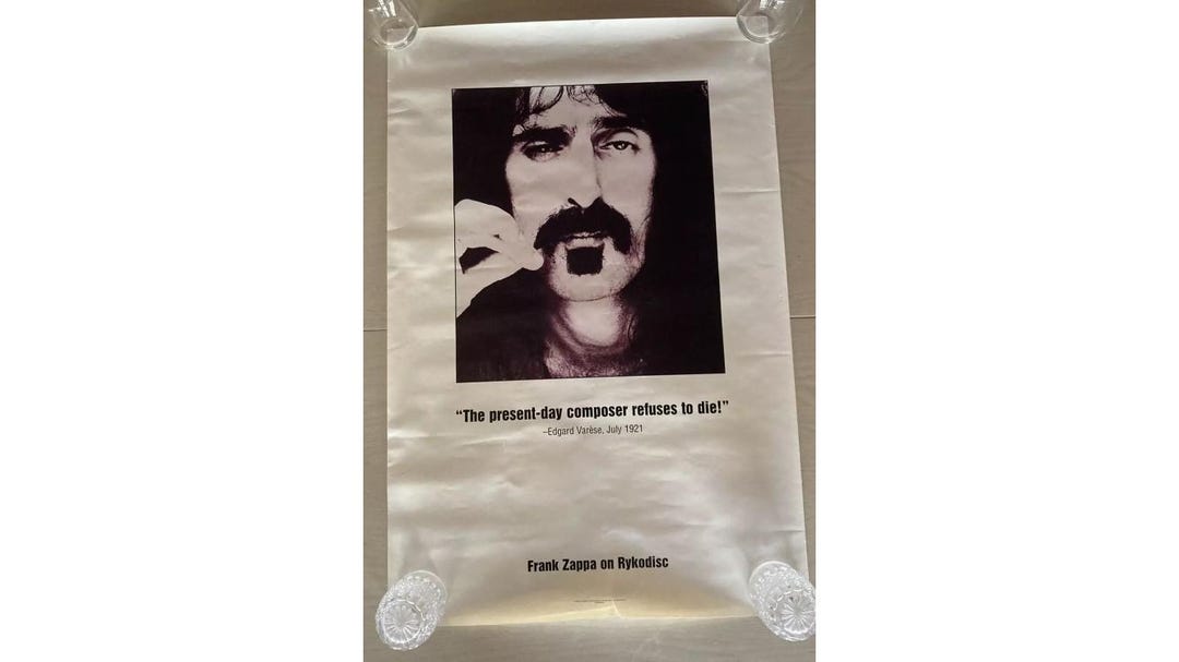 Vintage Frank ZAPPA Rare 1995 Memorial PROMO Poster 4 Catalogue CD ...
