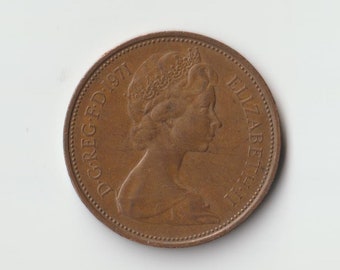 1971 New Pence 2p Coin - Etsy