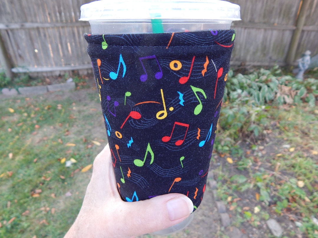 Music Note Iced Coffee Cozy - Etsy