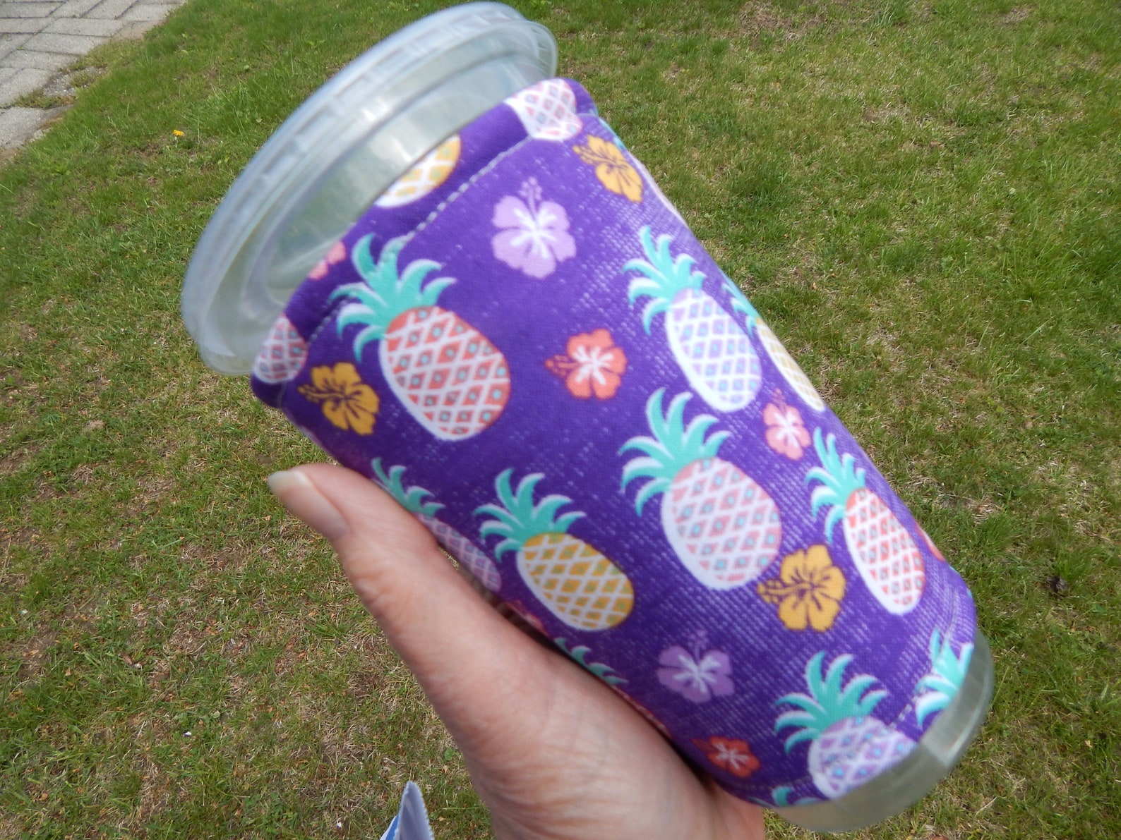Pineapple Iced Coffee Cozy - Etsy
