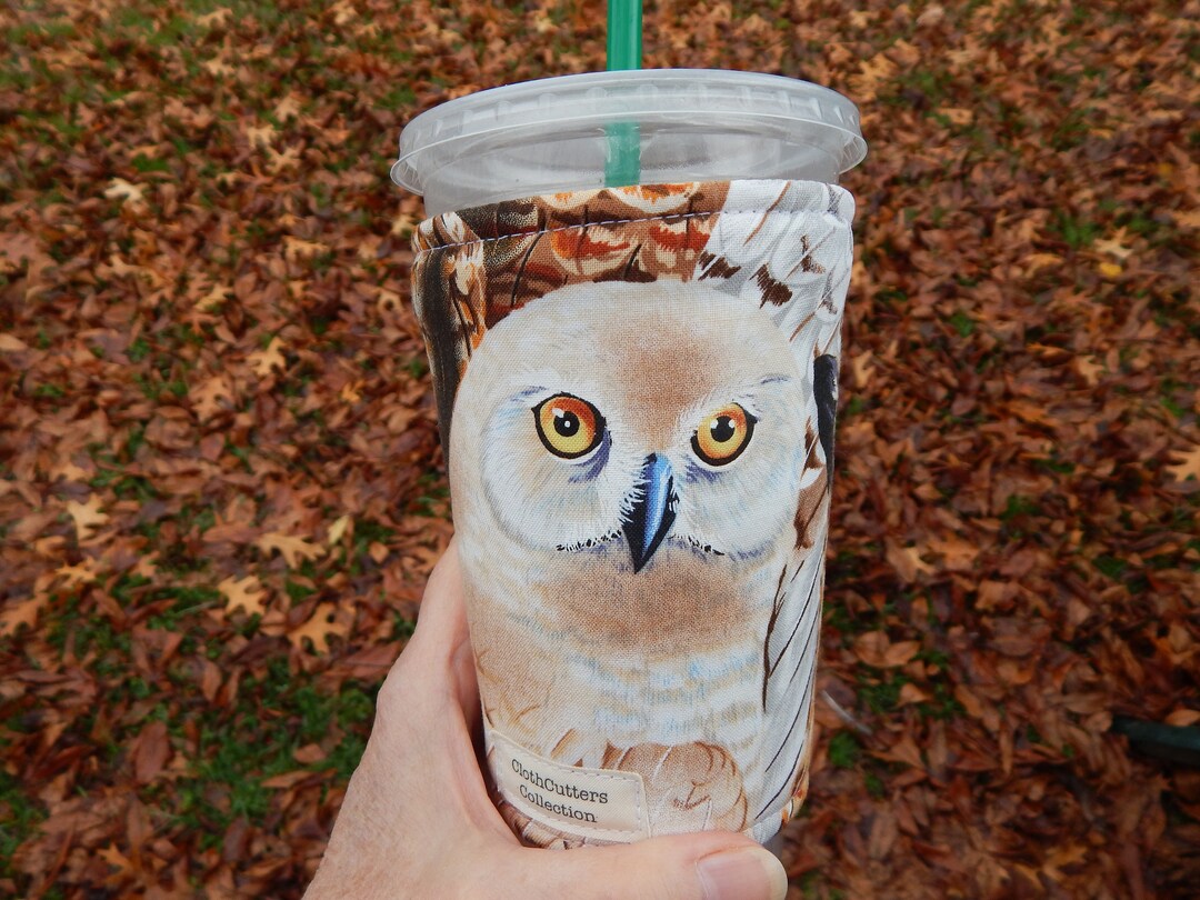 Owl Iced Coffee Cozy - Etsy