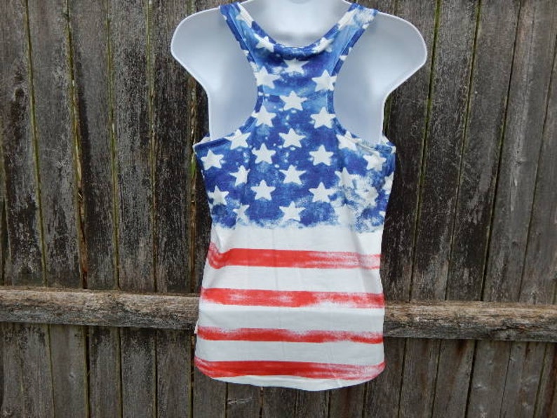 Red White and Blue Racerback Tank Top - Etsy