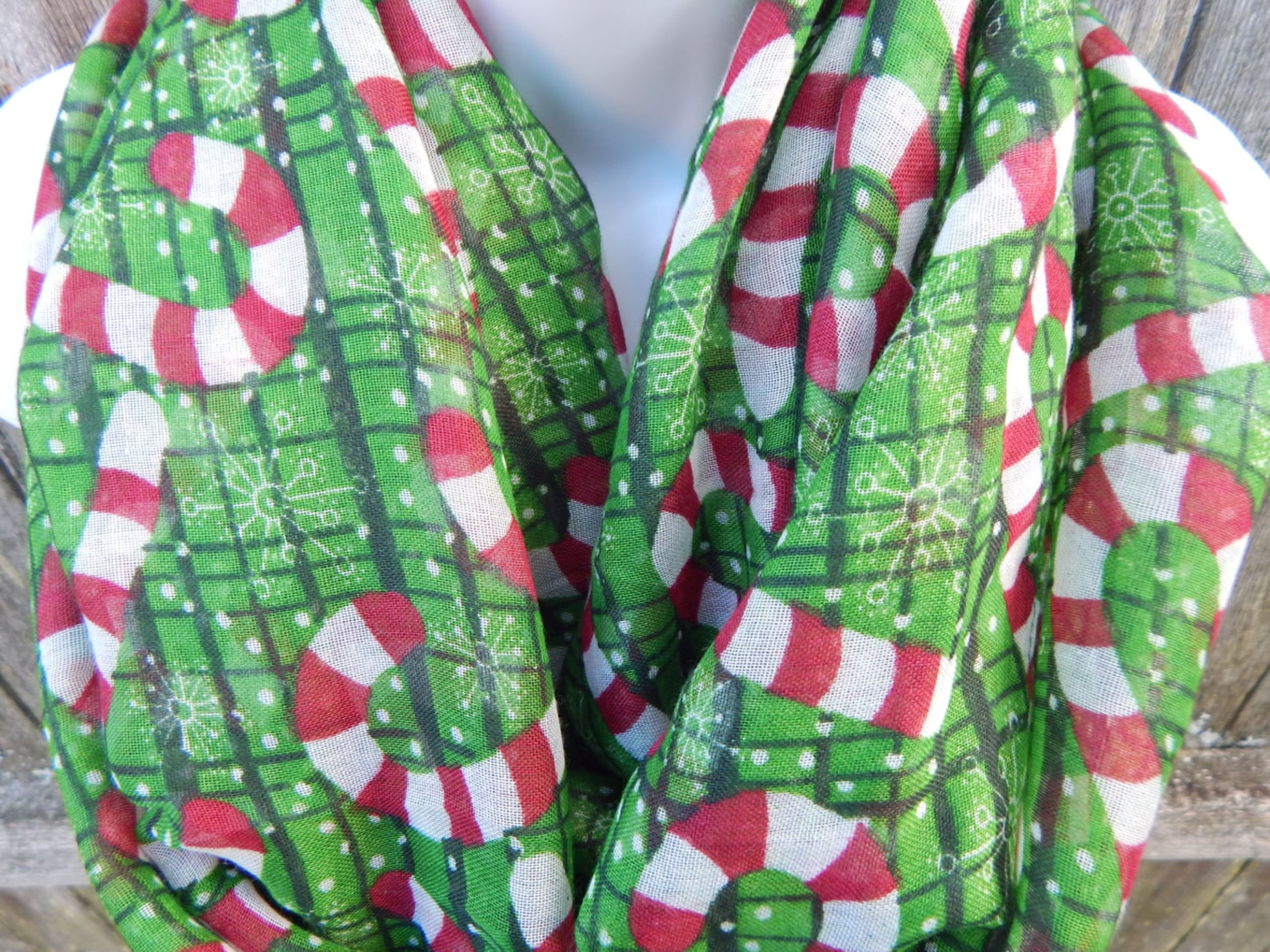 Candy Cane Infinity Scarf - Etsy